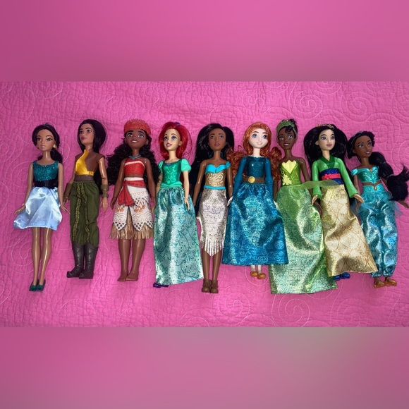 Disney | Toys | Set Of 9 Disney Princess Dolls New | Poshmark